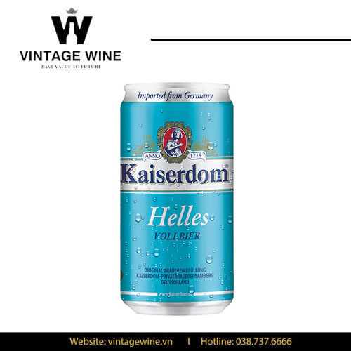 Bia Kaiserdom Helles 4.9% – Lon 250ml – Thùng 24 Lon - Vintage Wine
